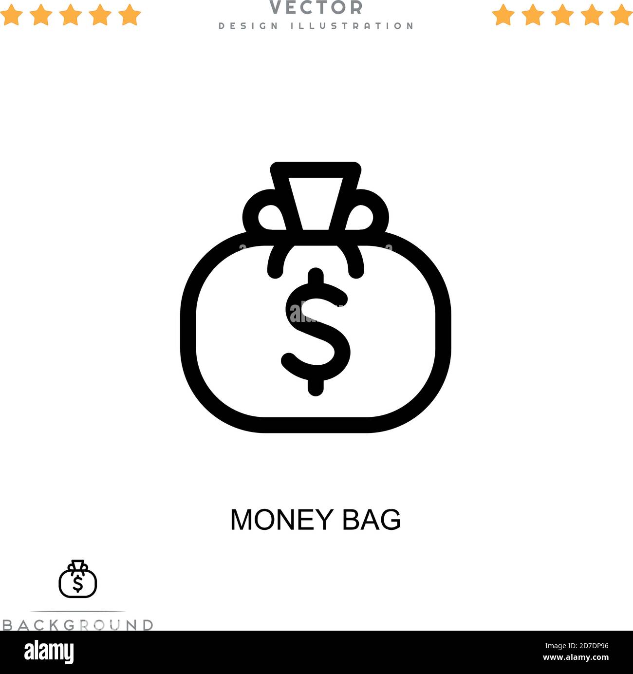 Geldbeutel-Symbol. Einfaches Element aus der digitalen Störungs ...