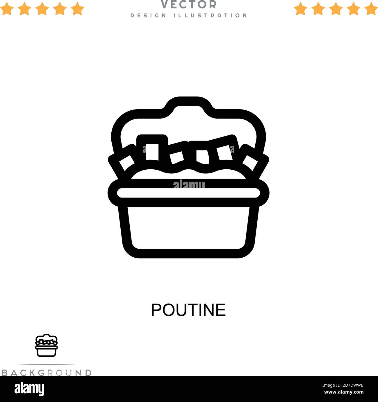 Poutine-Symbol. Einfaches Element aus der digitalen Störungs-Sammlung ...