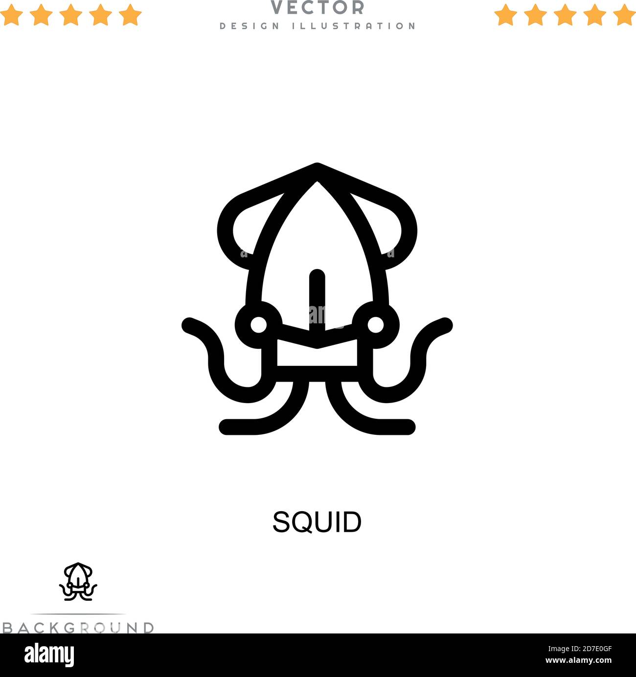 Squid-Symbol. Einfaches Element aus der digitalen Störungs-Sammlung ...