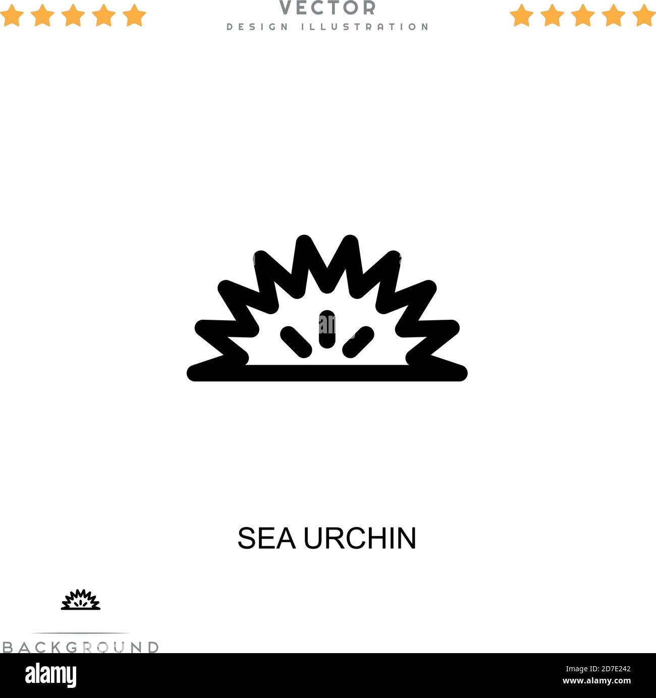 Seeigel-Symbol. Einfaches Element aus der digitalen Störungs-Sammlung ...
