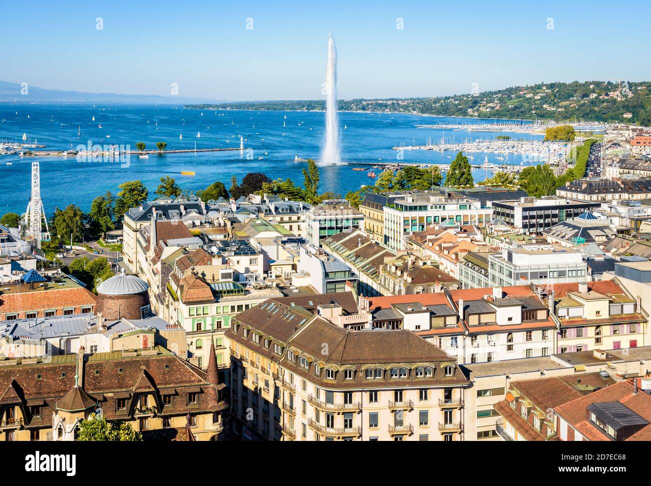 Luftbild Von Segelboot Am Genfer See Stockfotos und -bilder Kaufen - Alamy