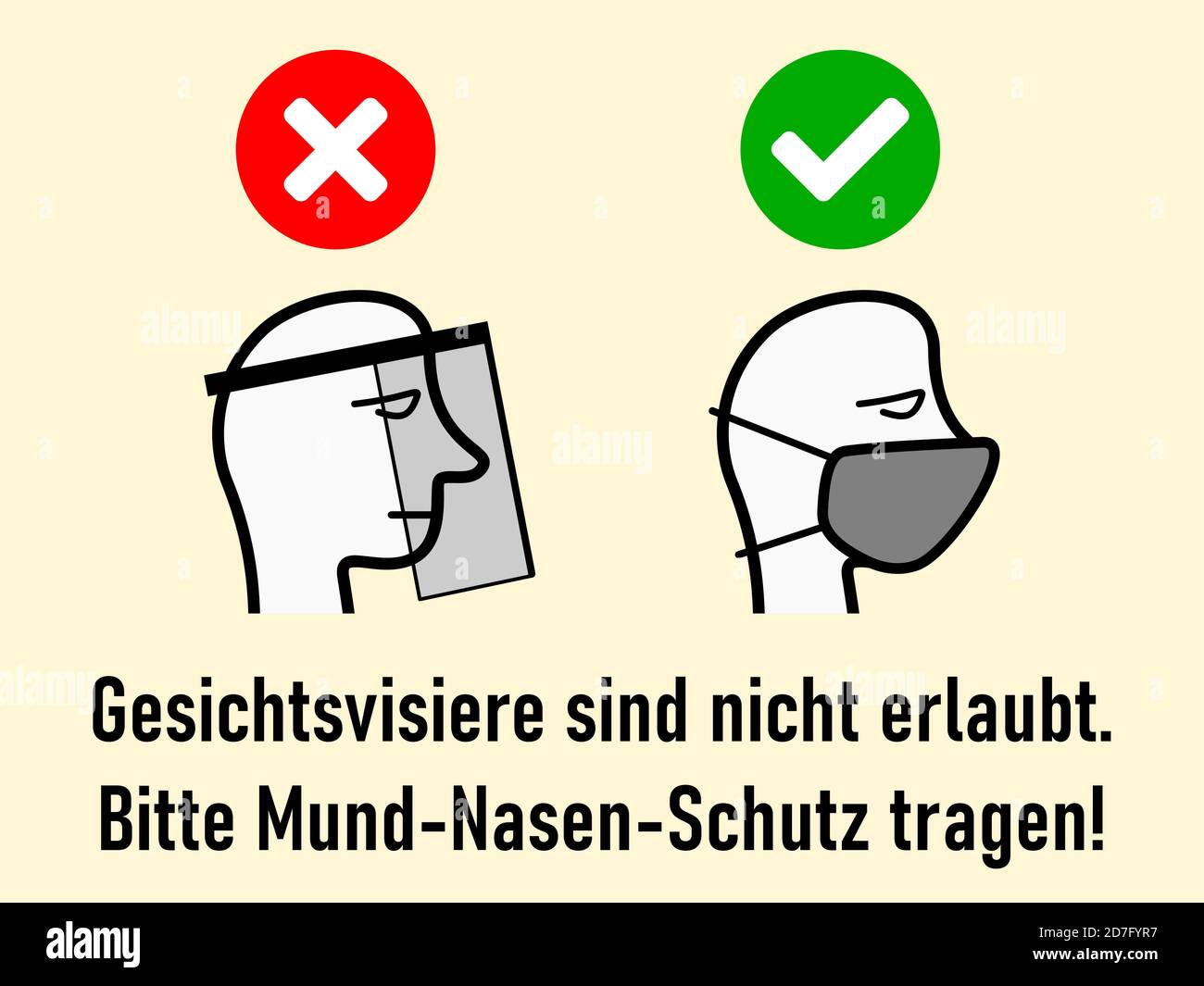 Hinweisschild bitte mund und nasenschutz tragen -Fotos und ...