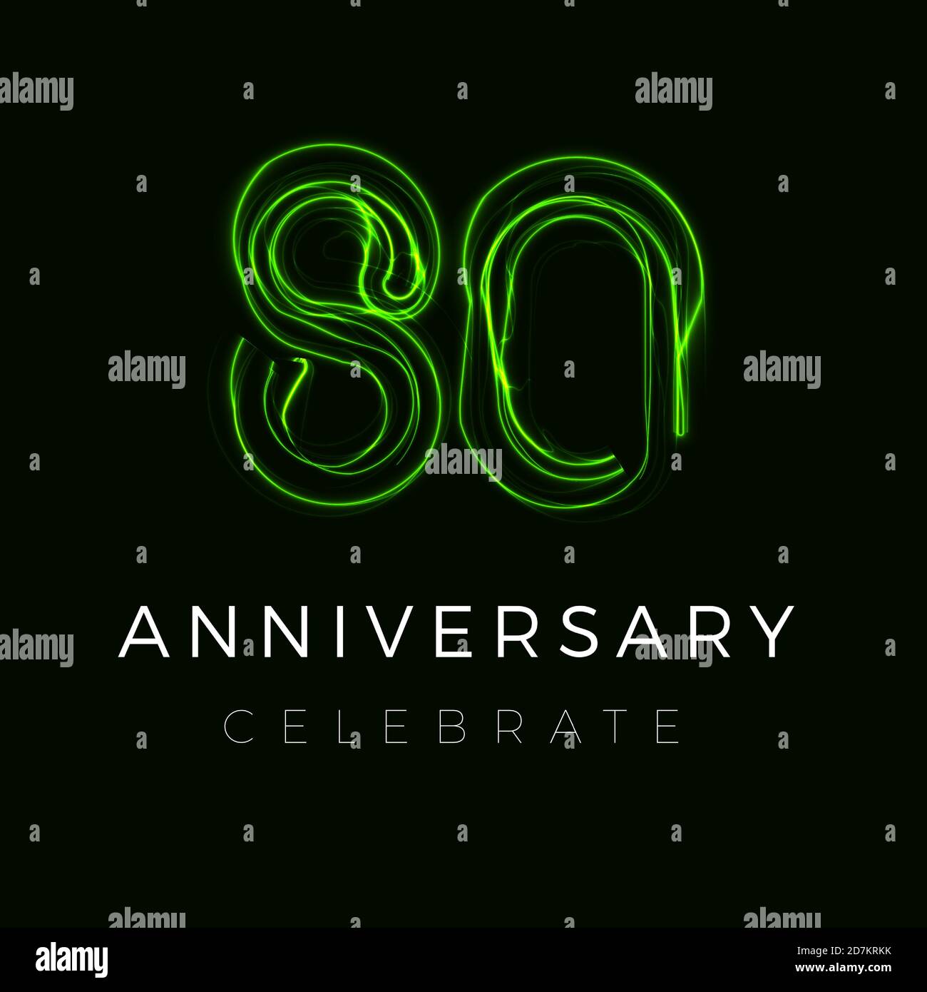 Achtzig Jahrestag Plakat für Party. 80. Jahre Zeichen.80. Geburtstag ...