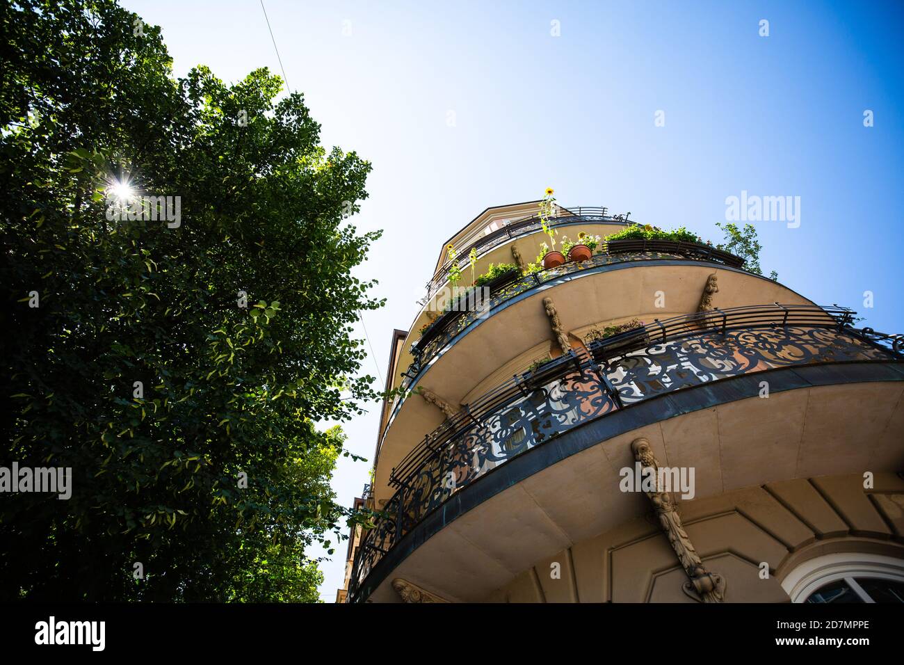 Schöne Altbauten, historische Häuser in München, Lehel, restaurierte ...