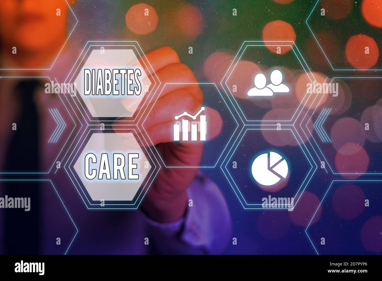 Konzeptionelle Handschrift, die Diabetes Care zeigt. Konzept Bedeutung ...