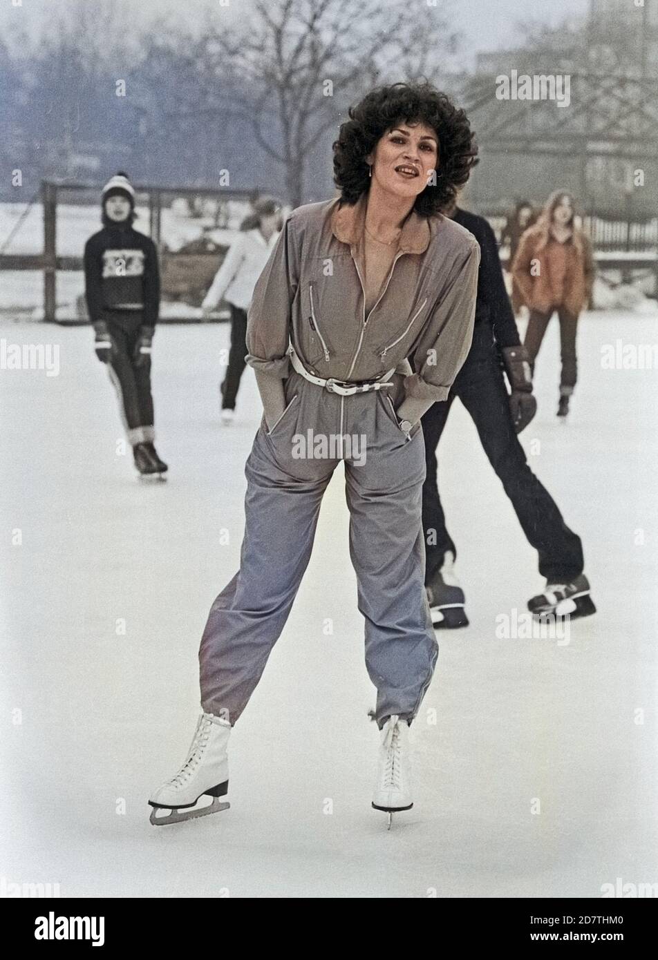 Lesley Hamilton, Disco-Sängerin, bei einem Promoshooting, Deutschland ...