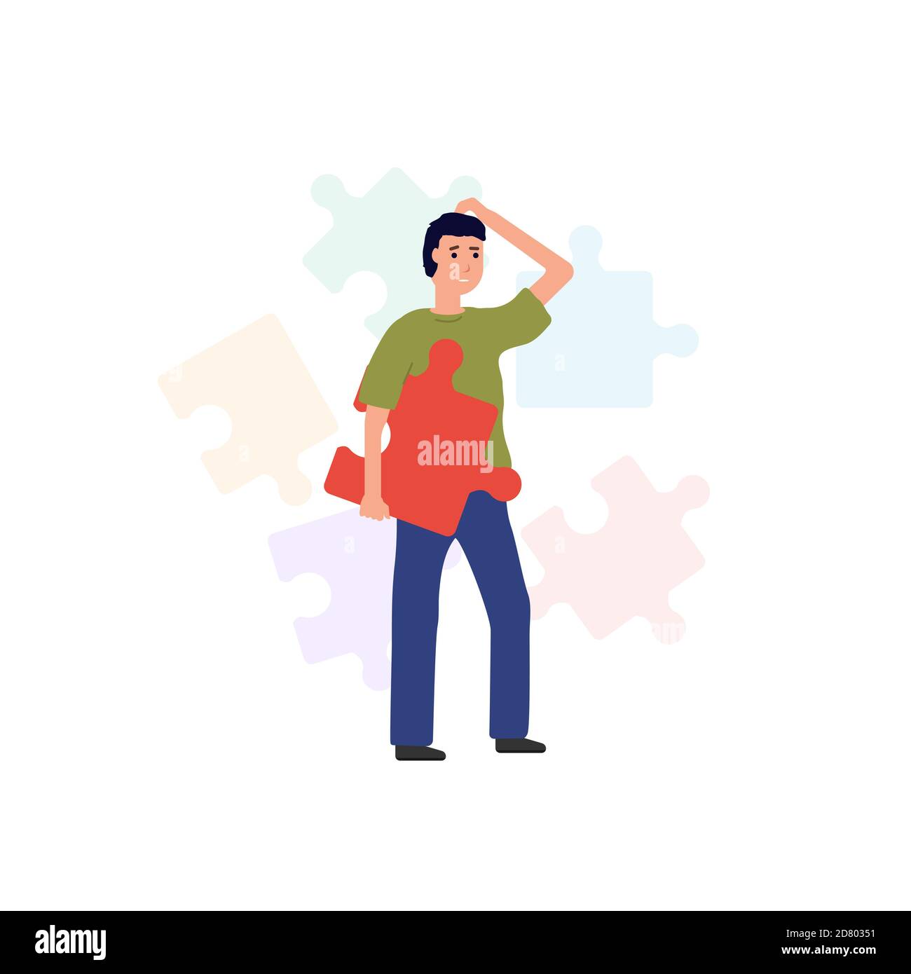 Das fehlende puzzleteil Stock-Vektorgrafiken kaufen - Alamy