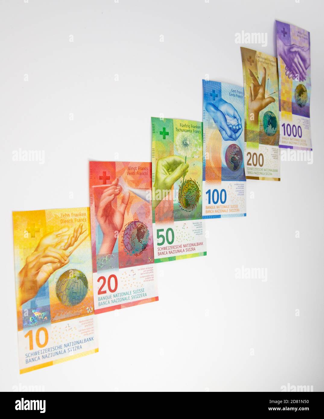 Sammlung der Schweizer Franken-Banknoten (neue Ausgabe 2016-2019). 1000 ...
