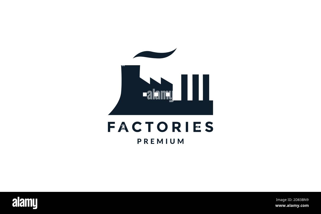 Fabrik Silhouette einfache Logo Vektor Symbol Illustration Stock ...