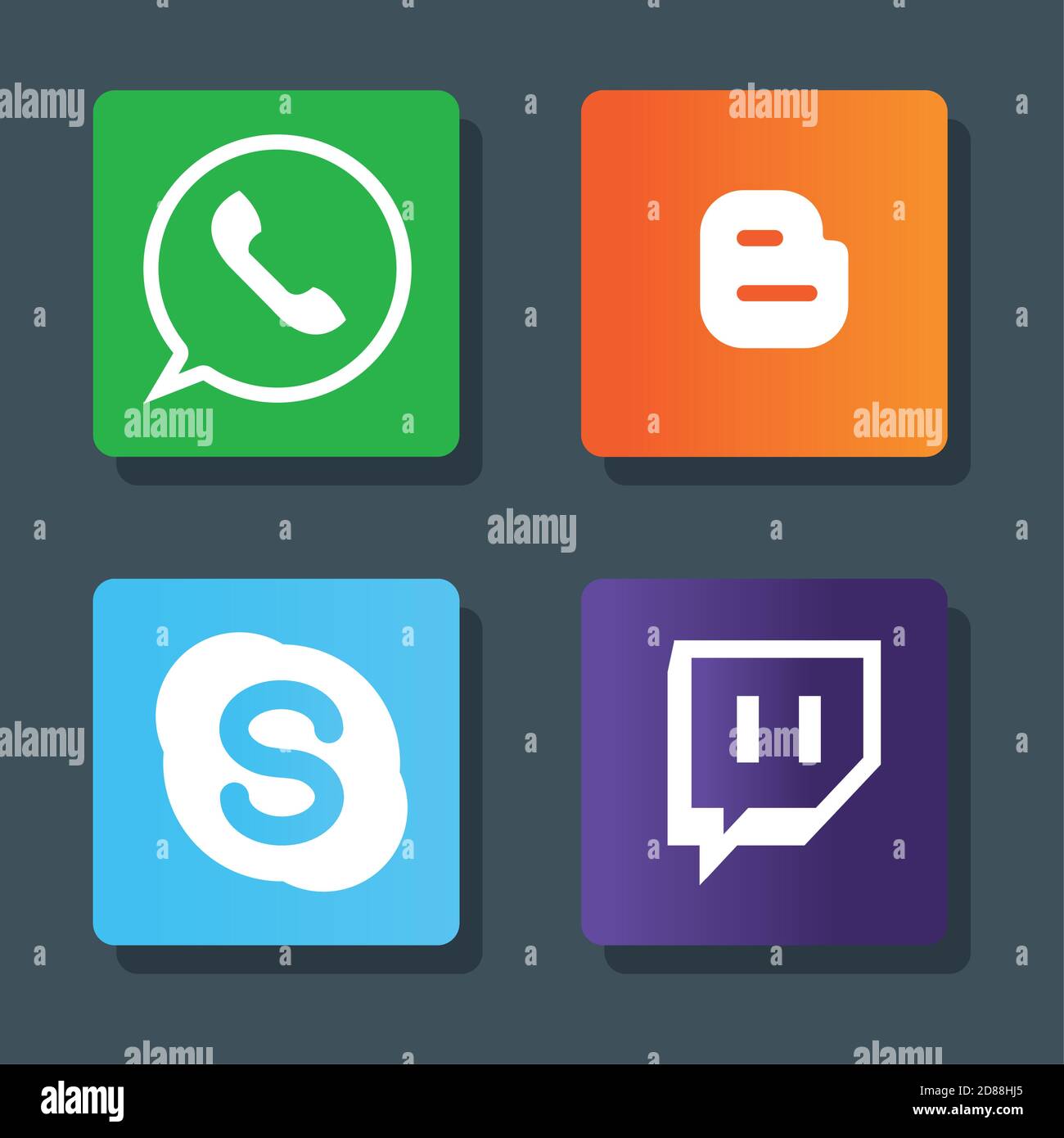Social-Media-Logo, Sammlung Symbole gehören whatsapp Twitch Blogger und ... Social-Media-Logo, Sammlung Symbole gehören whatsapp Twitch Blogger und ...