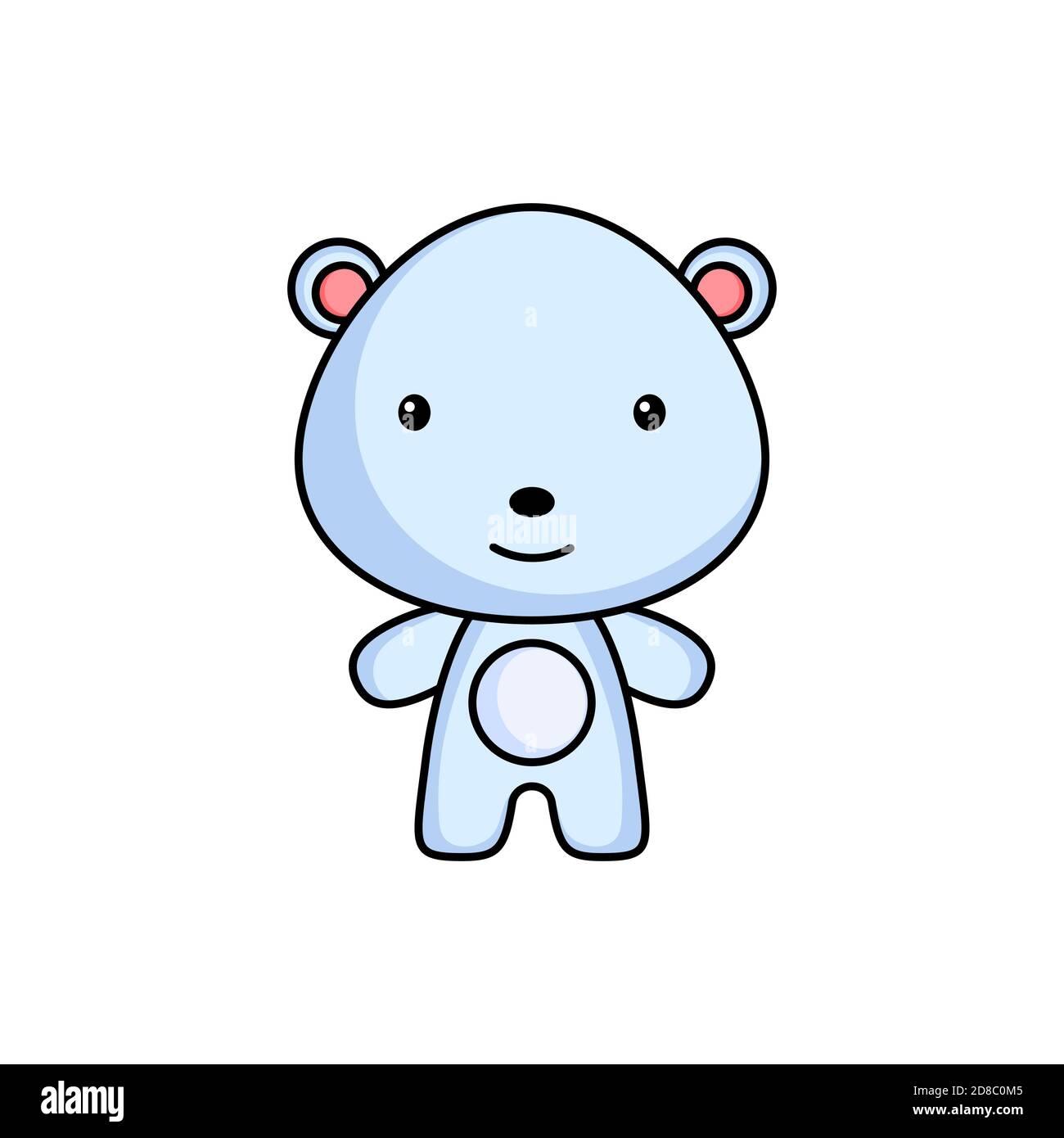 Cute Cartoon Eisbär Logo Vorlage auf weißem Hintergrund. Maskottchen ...