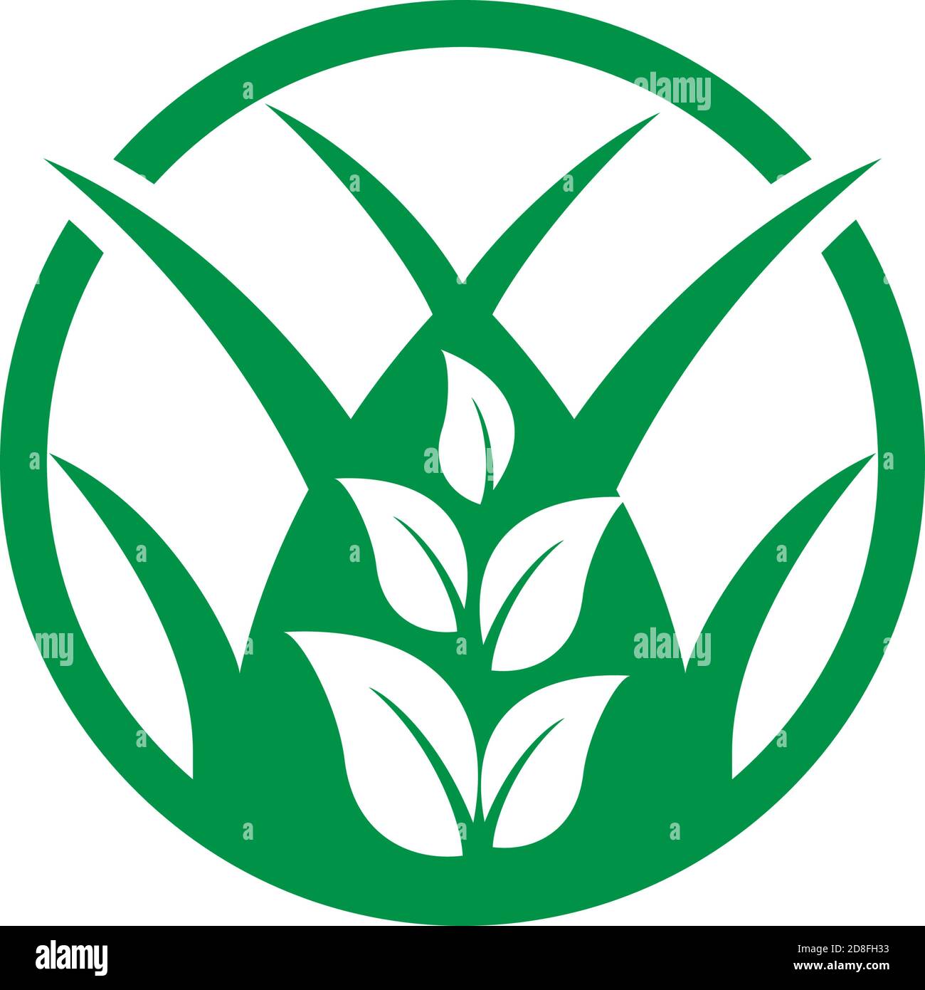 Gras Natur Symbol Design Vorlage Vektor isoliert Illustration Stock ...