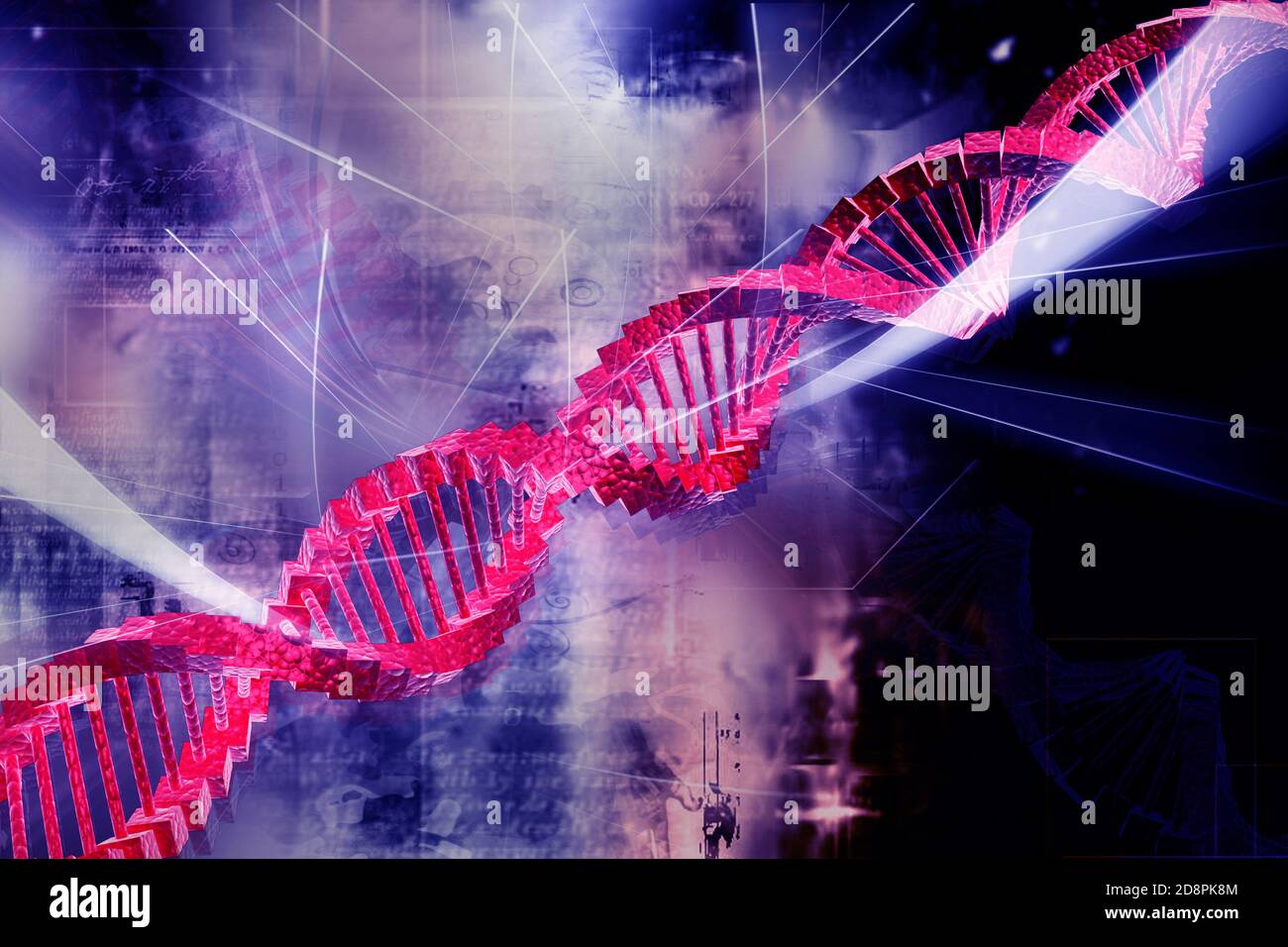 Blaue rote dna kette blau -Fotos und -Bildmaterial in hoher Auflösung ...