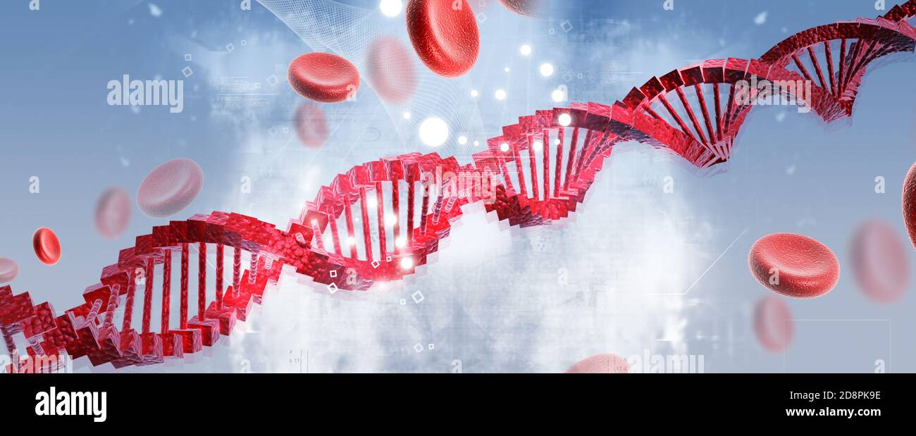 Blaue rote dna kette blau -Fotos und -Bildmaterial in hoher Auflösung ...