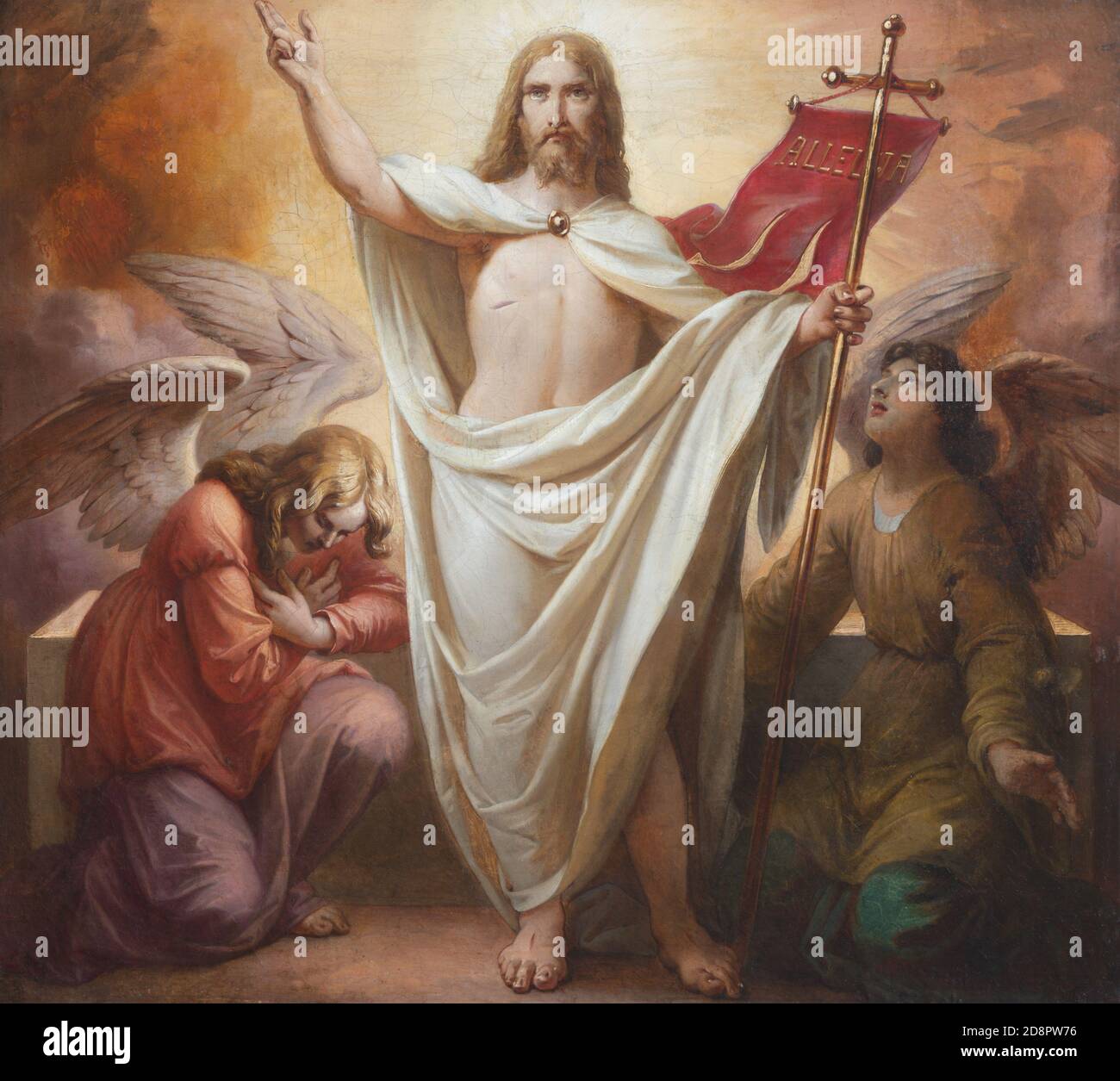 WIEN, AUSTIRA - 22. OKTOBER 2020: Die Auferstehung Jesu in der Kirche St. Johann der Evangelist ...