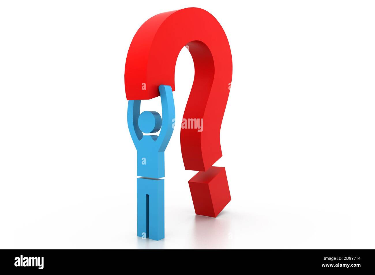 Mann mit Fragezeichen Stockfotografie - Alamy