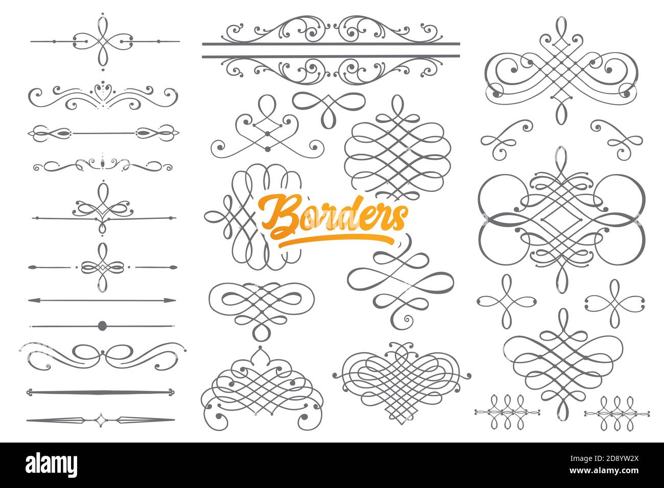 Grenzen vektor set hand gezeichnet doodle -Fotos und -Bildmaterial in ...