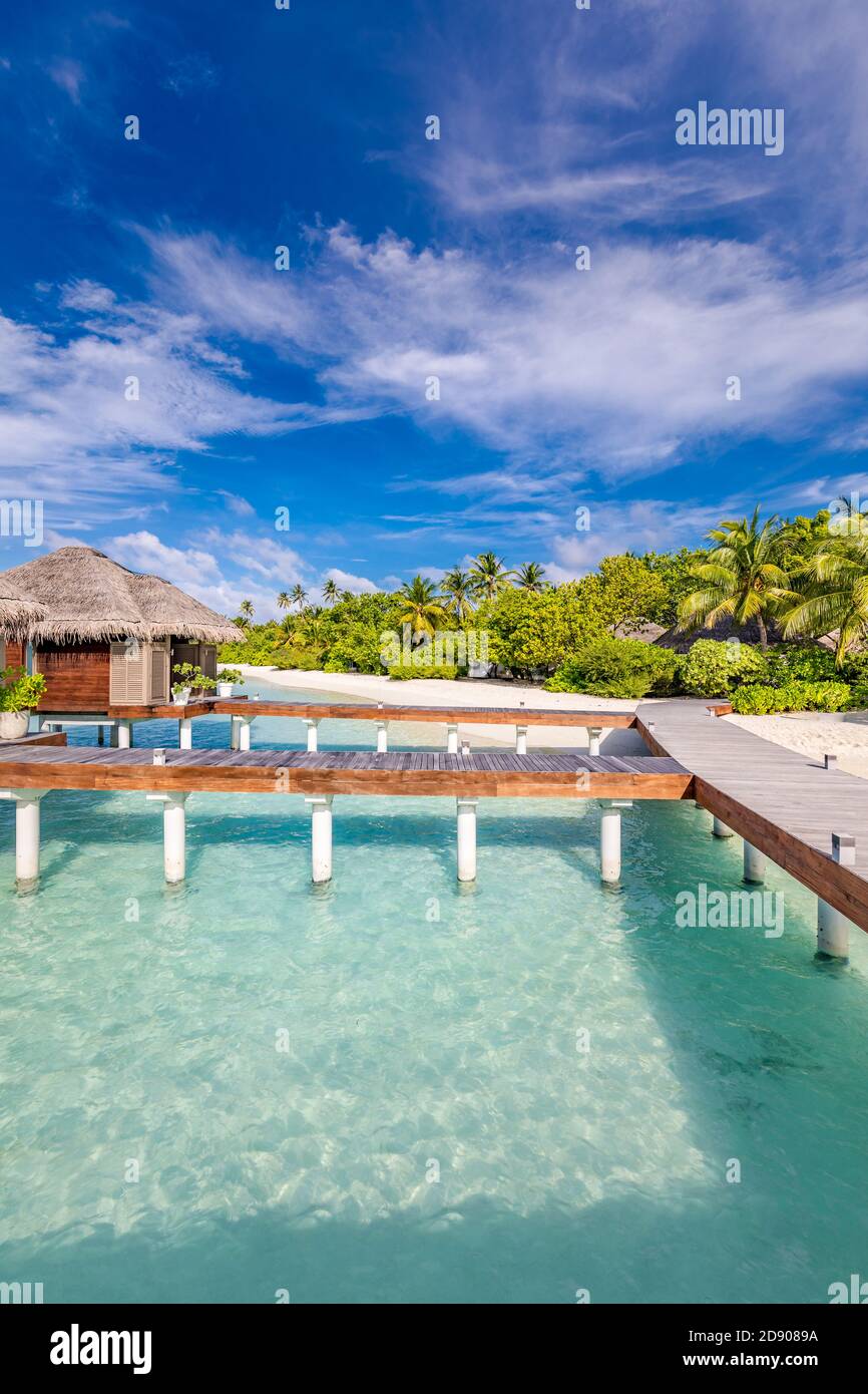 Maldives Island White Sand Resort Stockfotos und -bilder Kaufen - Alamy