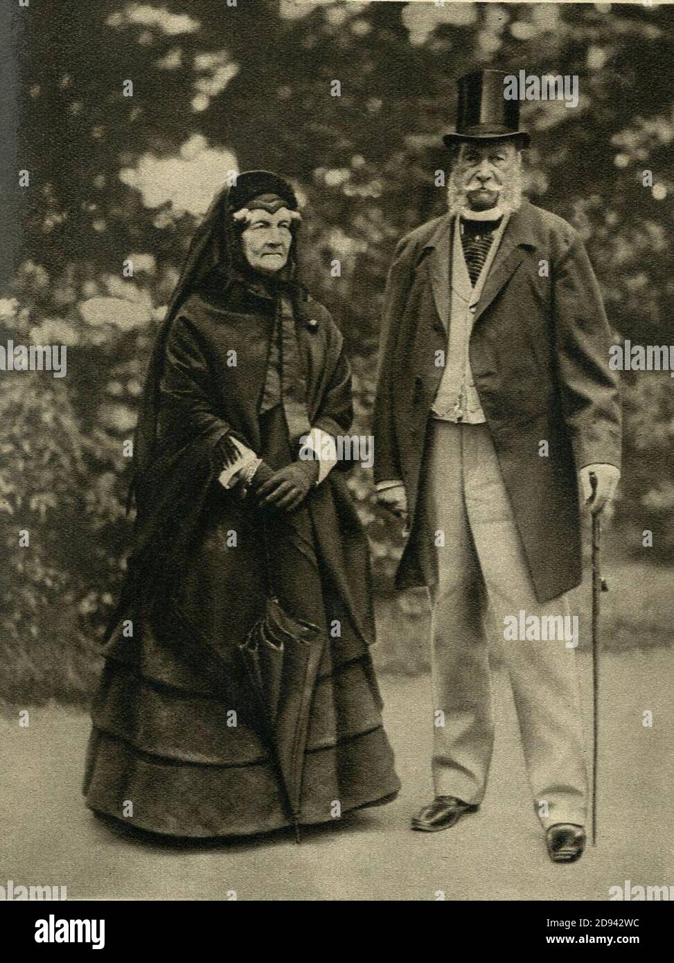 Kaiser Wilhelm I. von Preußen und Kaiserin Augusta von Sachsen-Weimar-Eisenach Stockfotografie ...