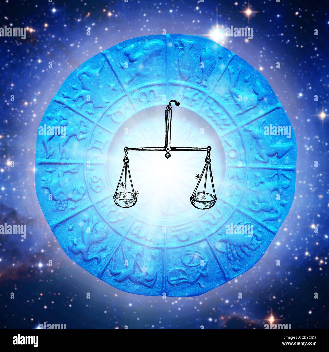 Altes Symbol der Astrologie Zeichen der Waage Stockfotografie - Alamy