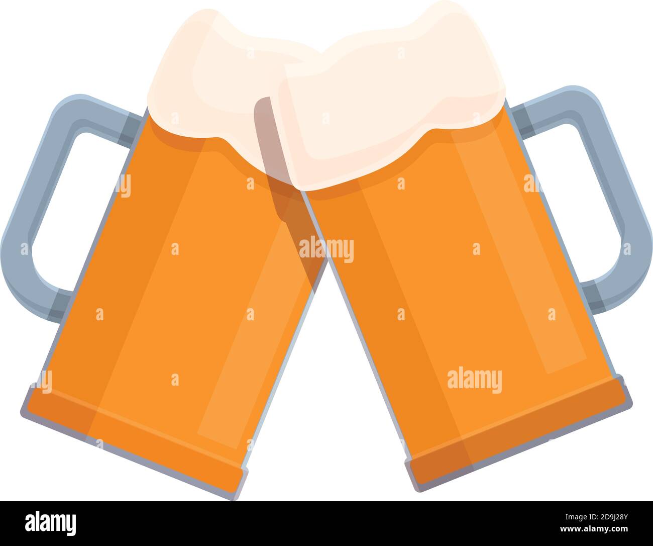 Symbol für Bierkrug „Prost“. Cartoon von Bierkrug Cheers Vektor-Symbol ...