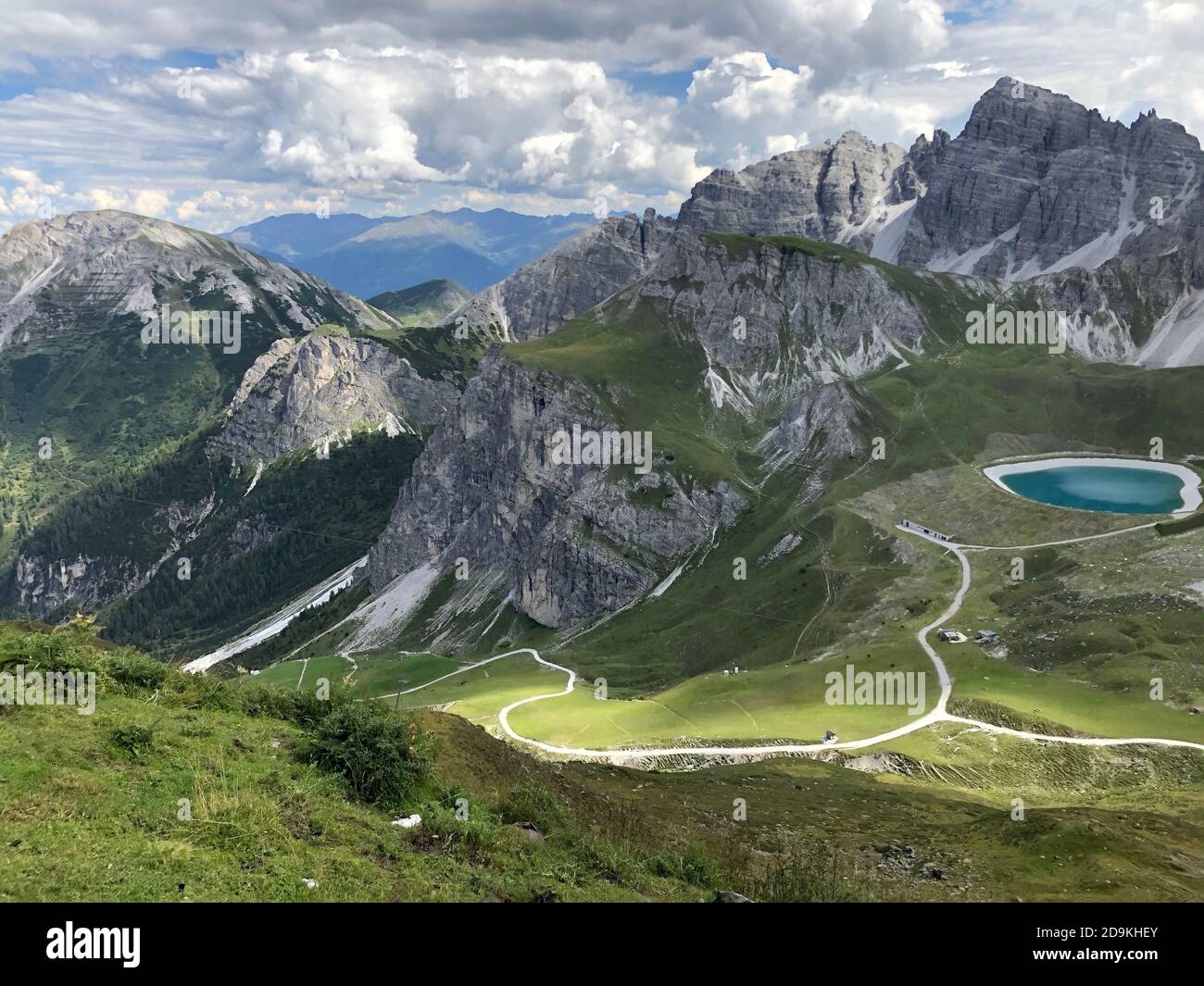 Blick auf Kalkkögel und Nockspitze, Axamer Lizum, Hoadl, Stausee, Tirol ...