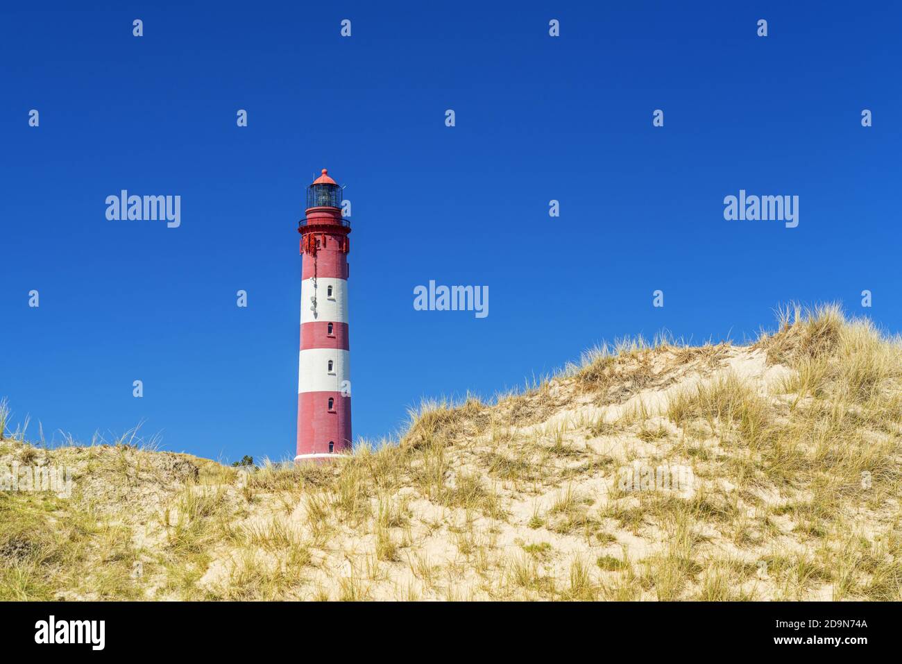 Leuchtturm auf der Insel Amrum, Nebel, Nordfriesische Inseln, Schleswig ...