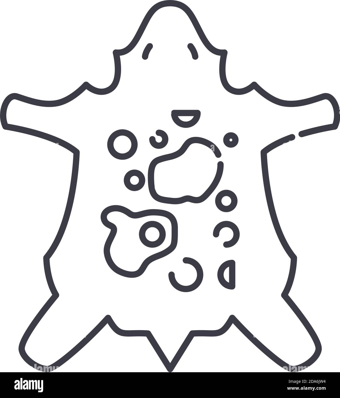 Tier-Skins-Symbol, lineare isolierte Illustration, dünne Linie Vektor ...