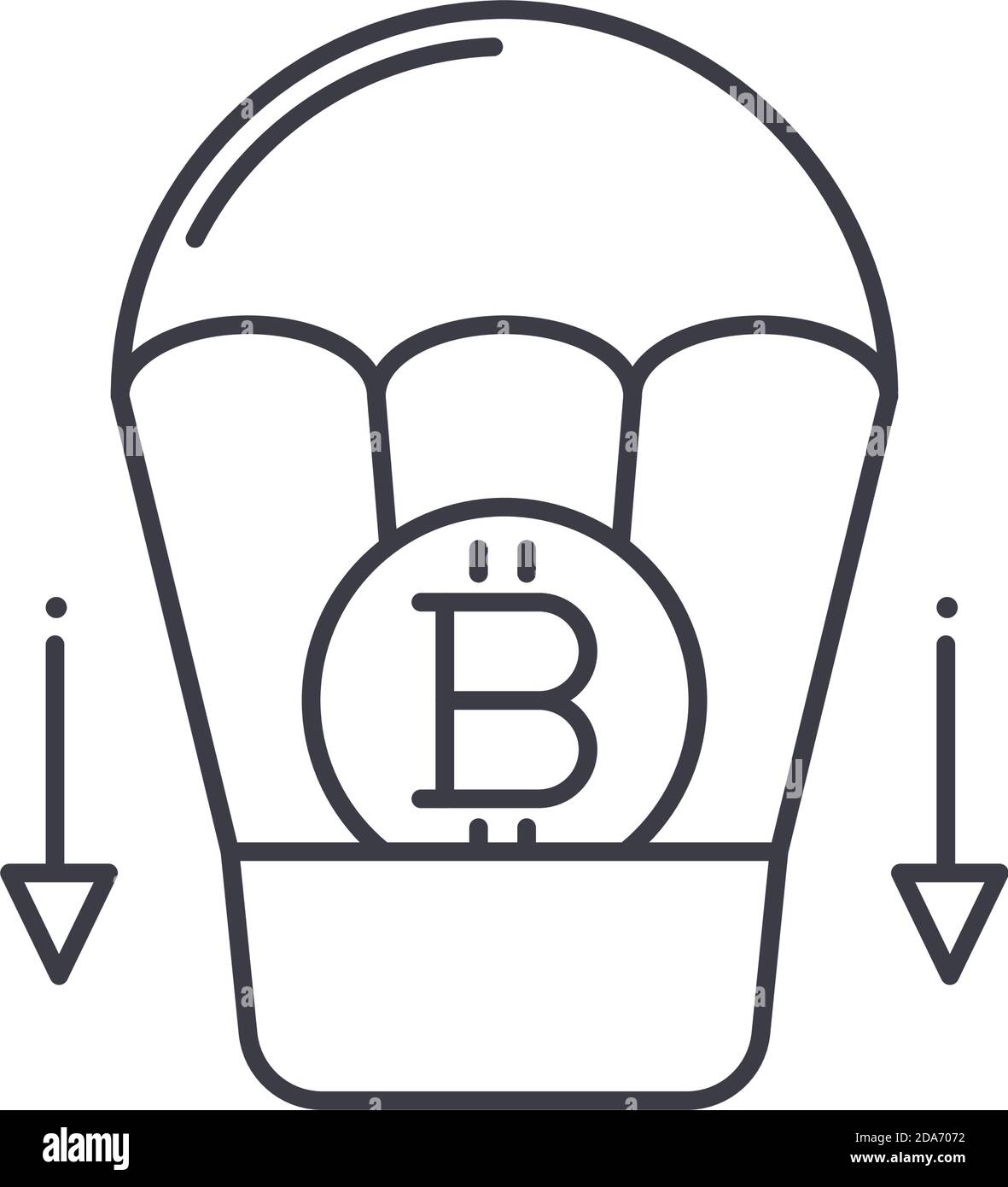 AirDrop Symbol, lineare isolierte Illustration, dünne Linie Vektor, Web ...