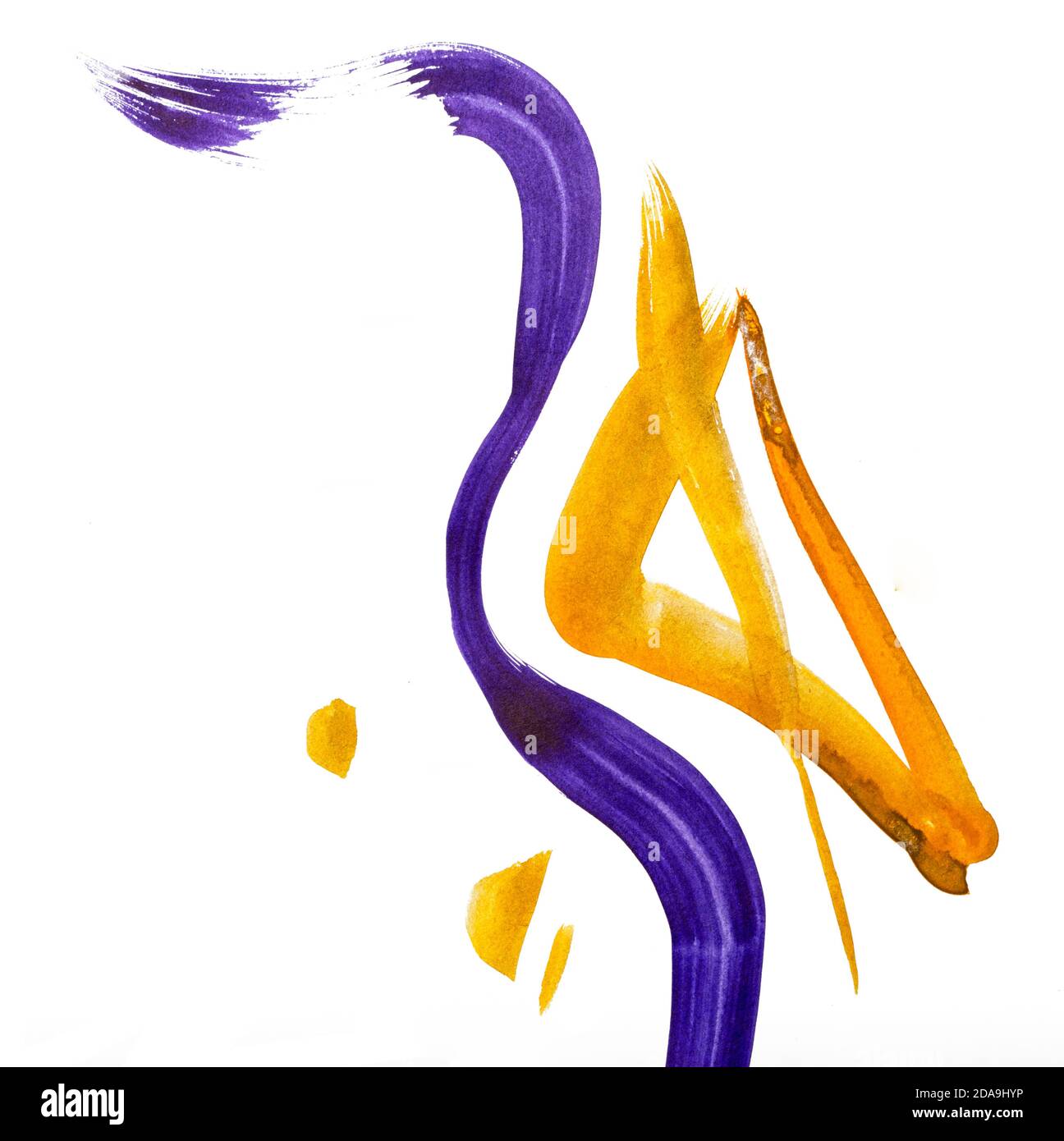 Grunge Farbe abstrakt Pinselstrich isoliert Hand gezeichnet Pinsel ...
