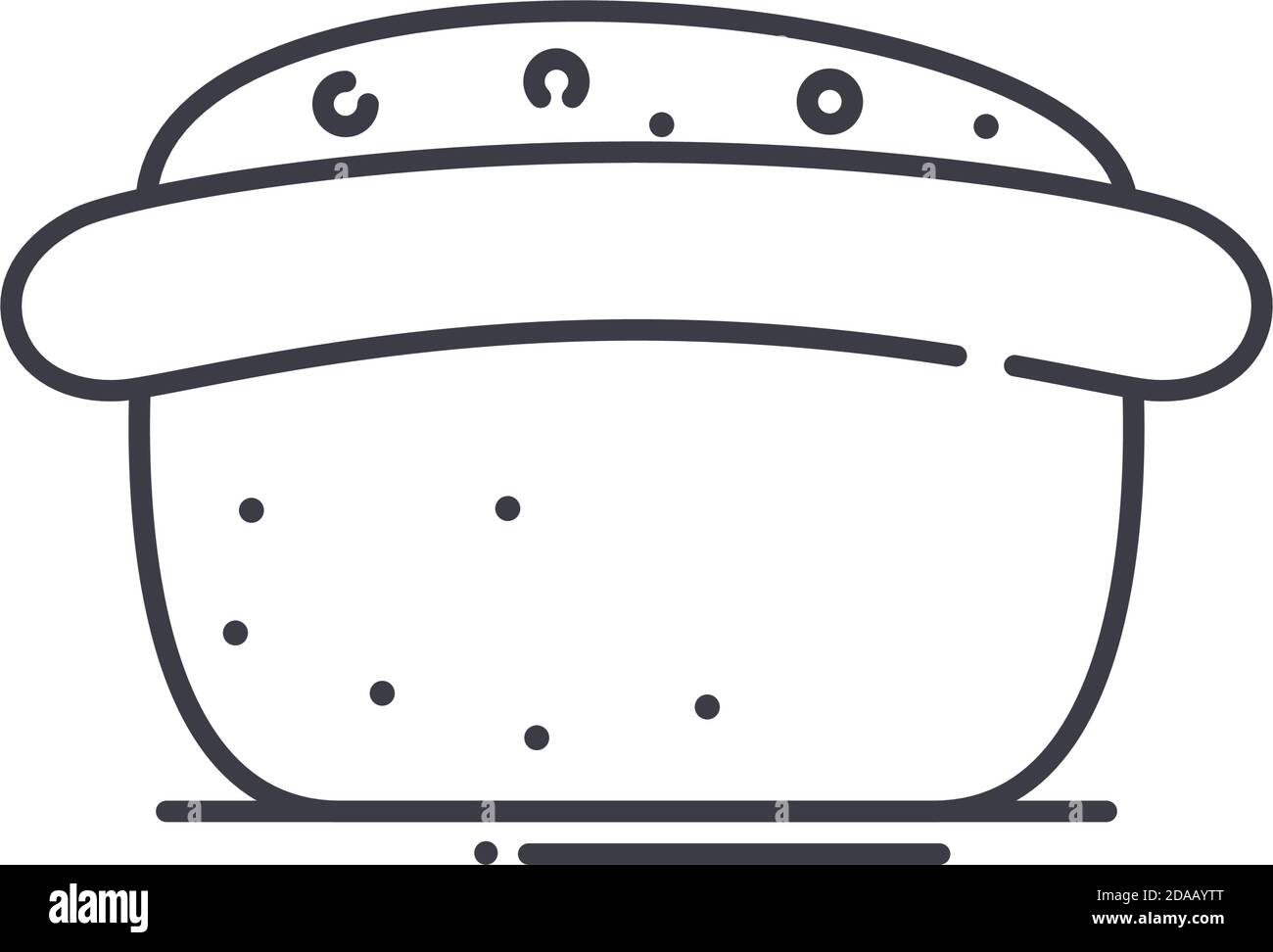 Apple Pie Symbol, lineare isolierte Illustration, dünne Linie Vektor ...