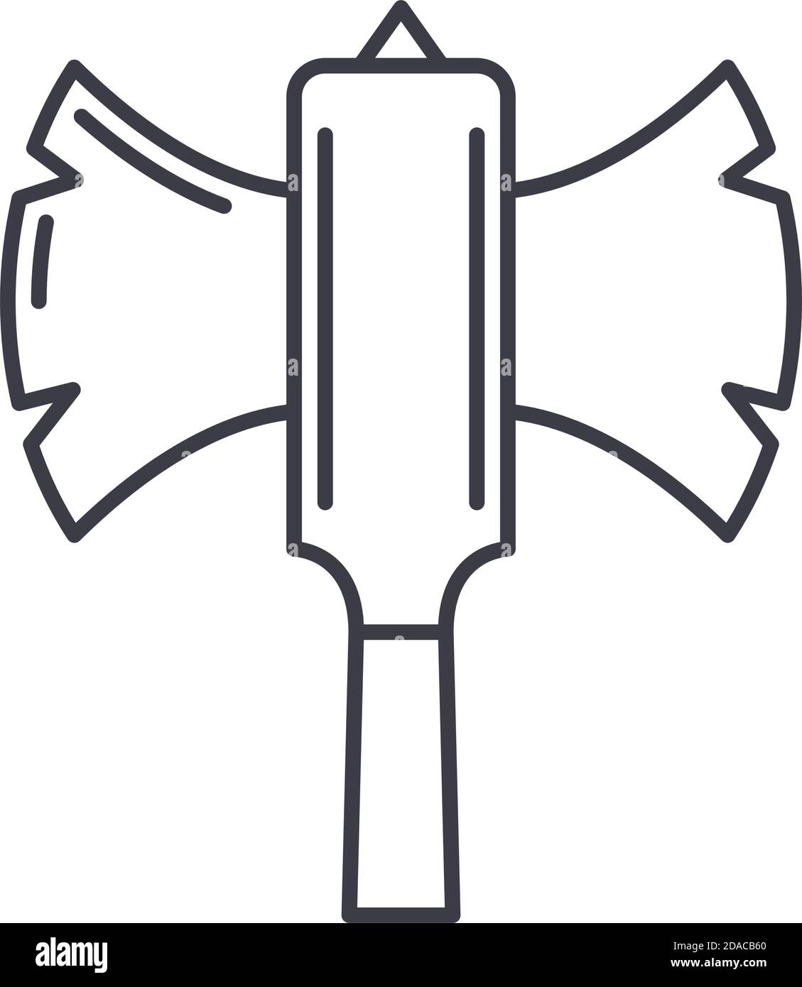 AX Hammer Symbol, lineare isolierte Illustration, dünne Linie Vektor ...