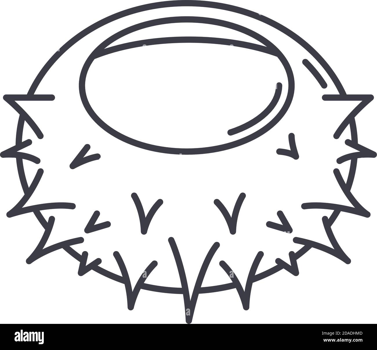 Seeigel Symbol, lineare isolierte Illustration, dünne Linie Vektor, Web ...