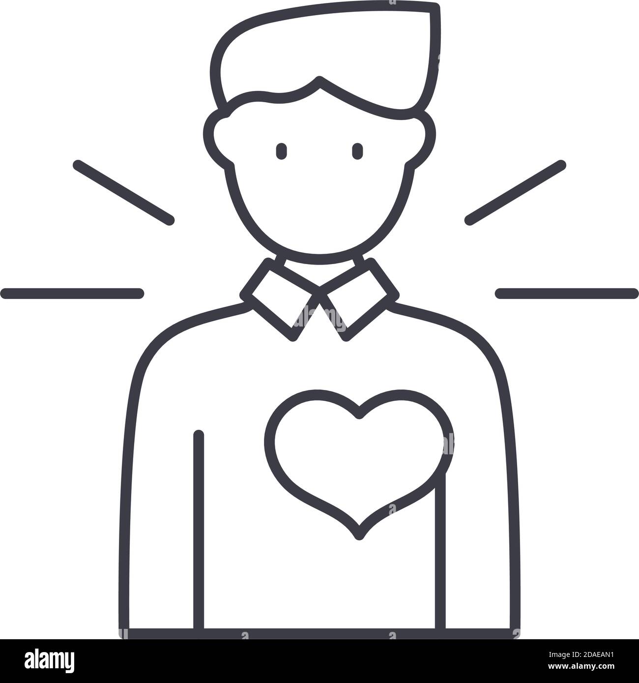 Glauben Symbol, lineare isolierte Illustration, dünne Linie Vektor, Web ...