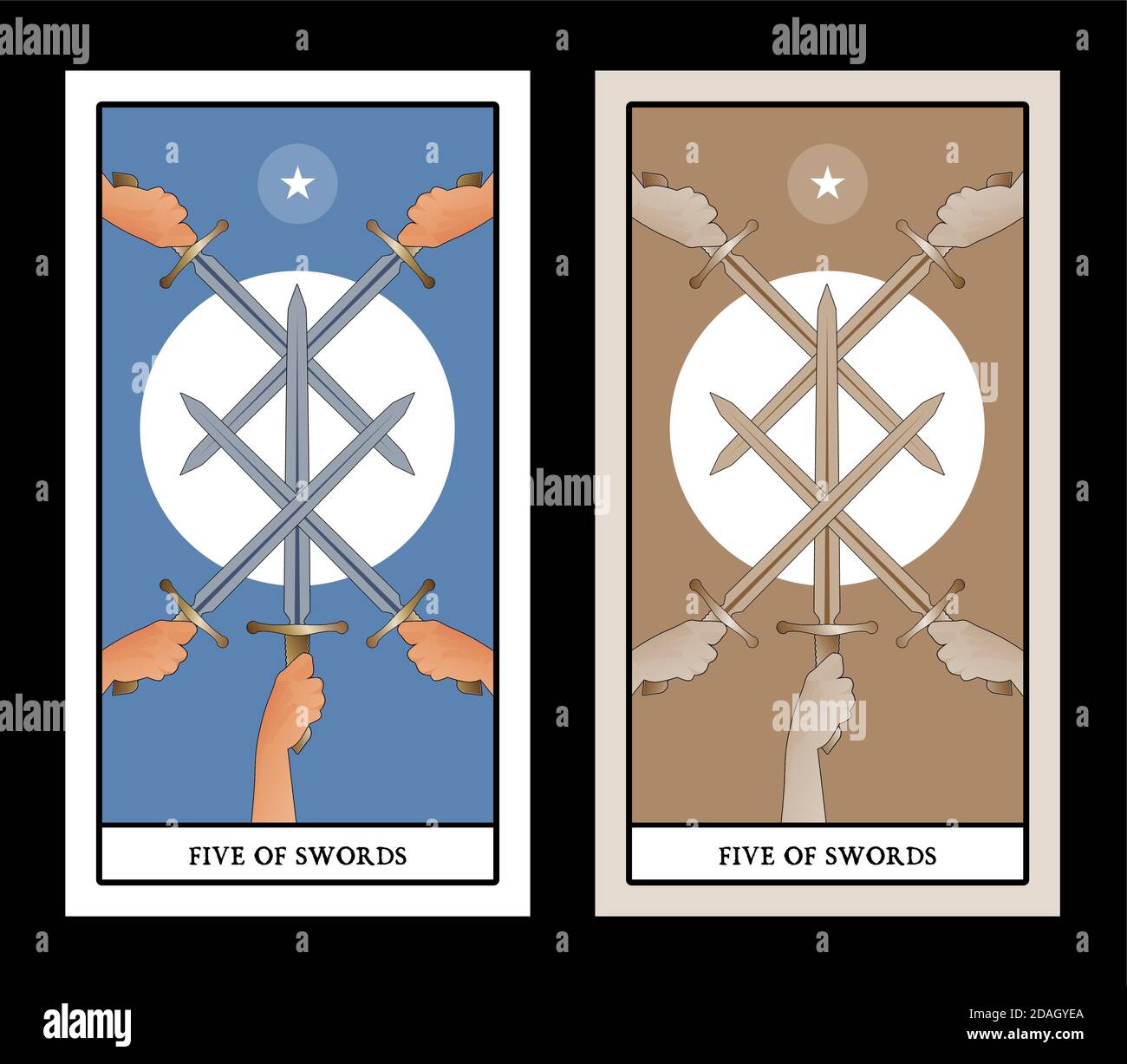 Funf Schwerter Tarot
