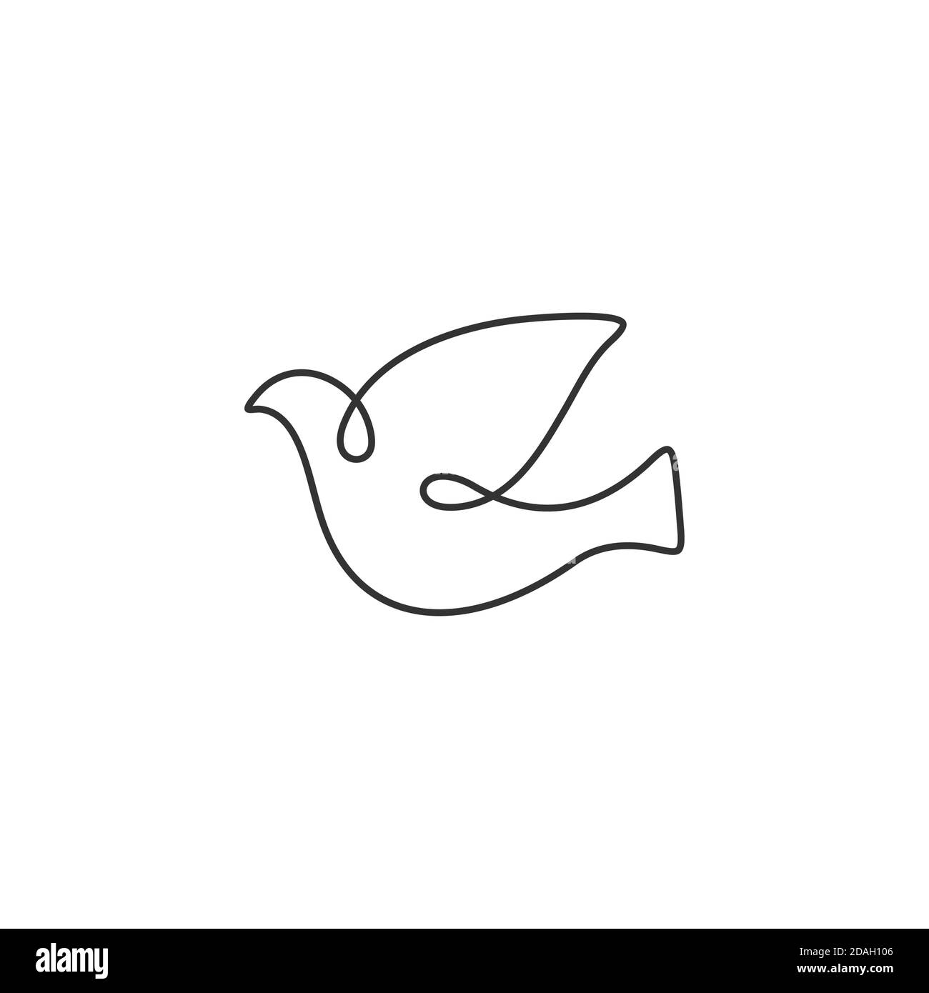 Taube, ein Symbol des Friedens und der Reinheit. Das biblische Symbol ...