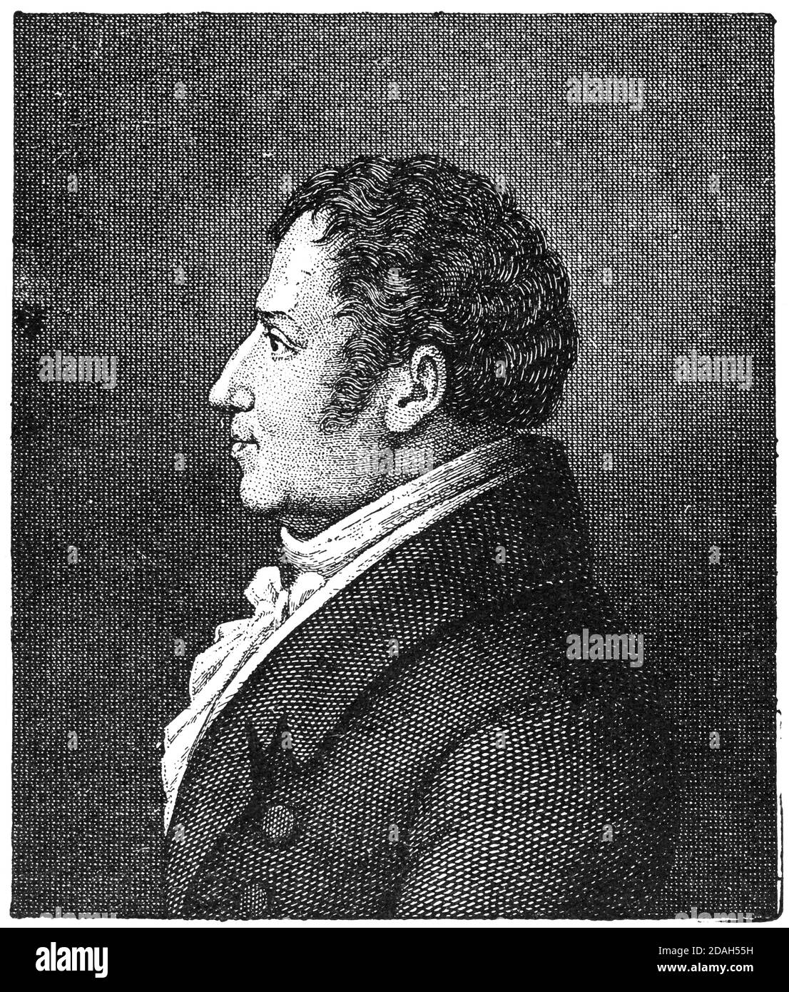 Portrait von August Wilhelm Schlegel - ein deutscher Dichter ...