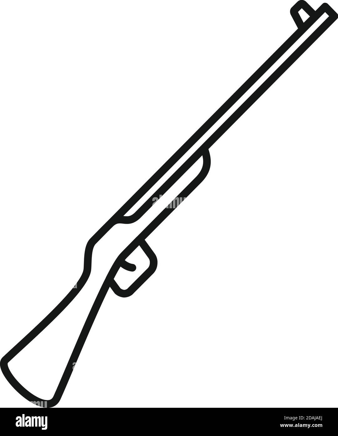 Safari Jagd Gewehr Symbol, Umriss Stil Stock-Vektorgrafik - Alamy