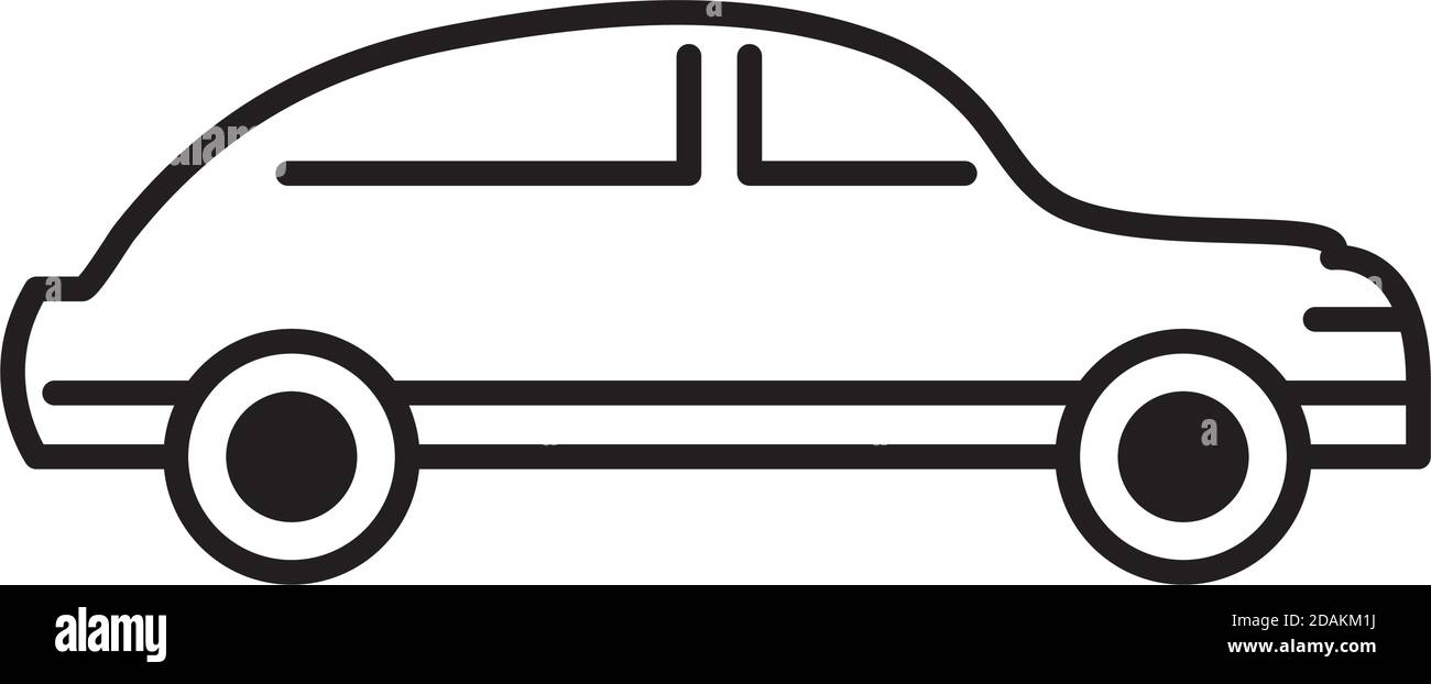 Auto seitenansicht strichzeichnung vektor Schwarzweiß-Stockfotos und ...