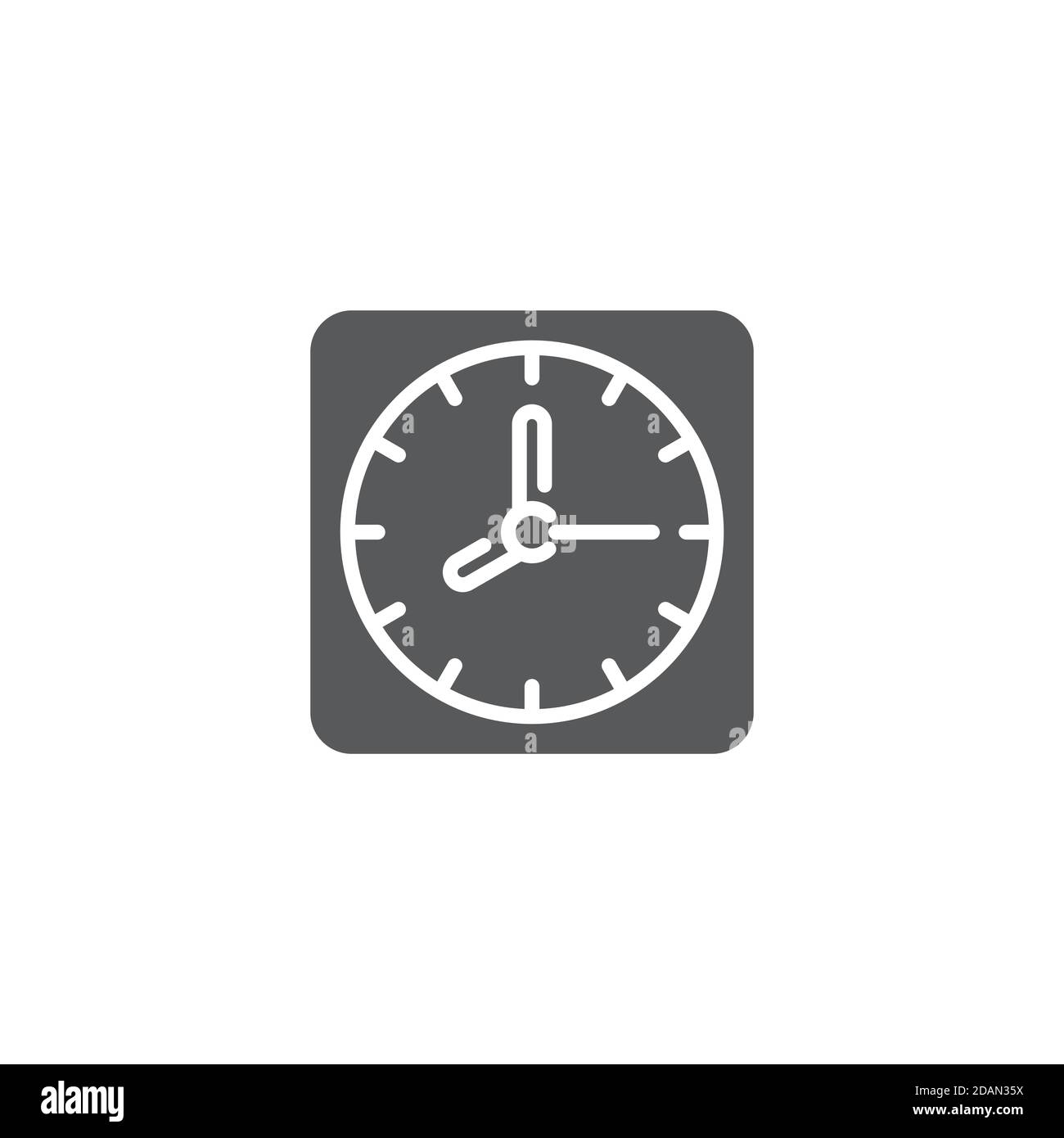 Uhr Symbol, Farbe, Linie, Kontur Vektor-Zeichen, lineare Stil ...