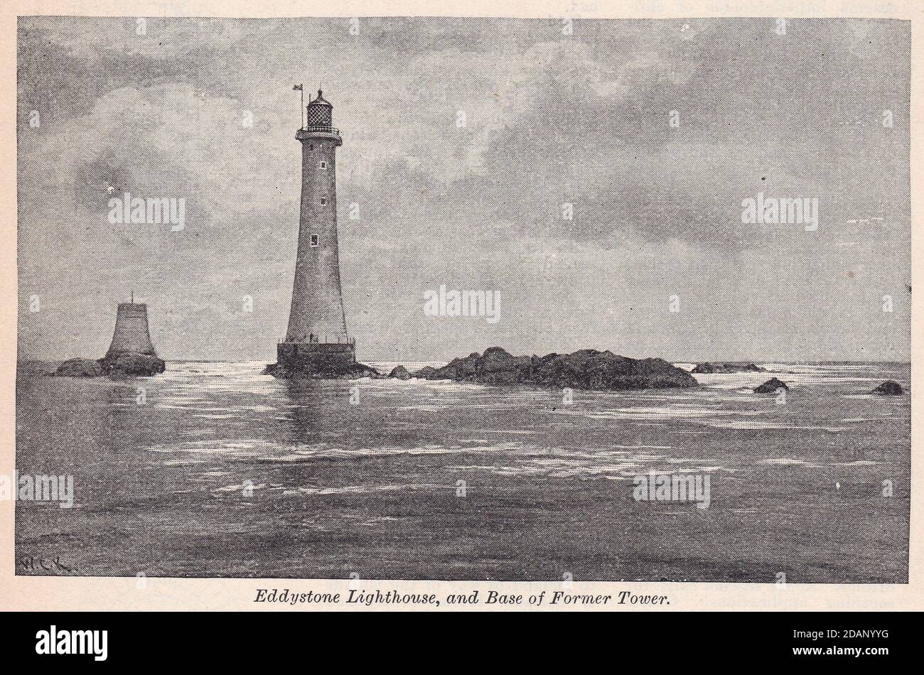 Eddystone leuchtturm und basis des ehemaligen turms -Fotos und ...