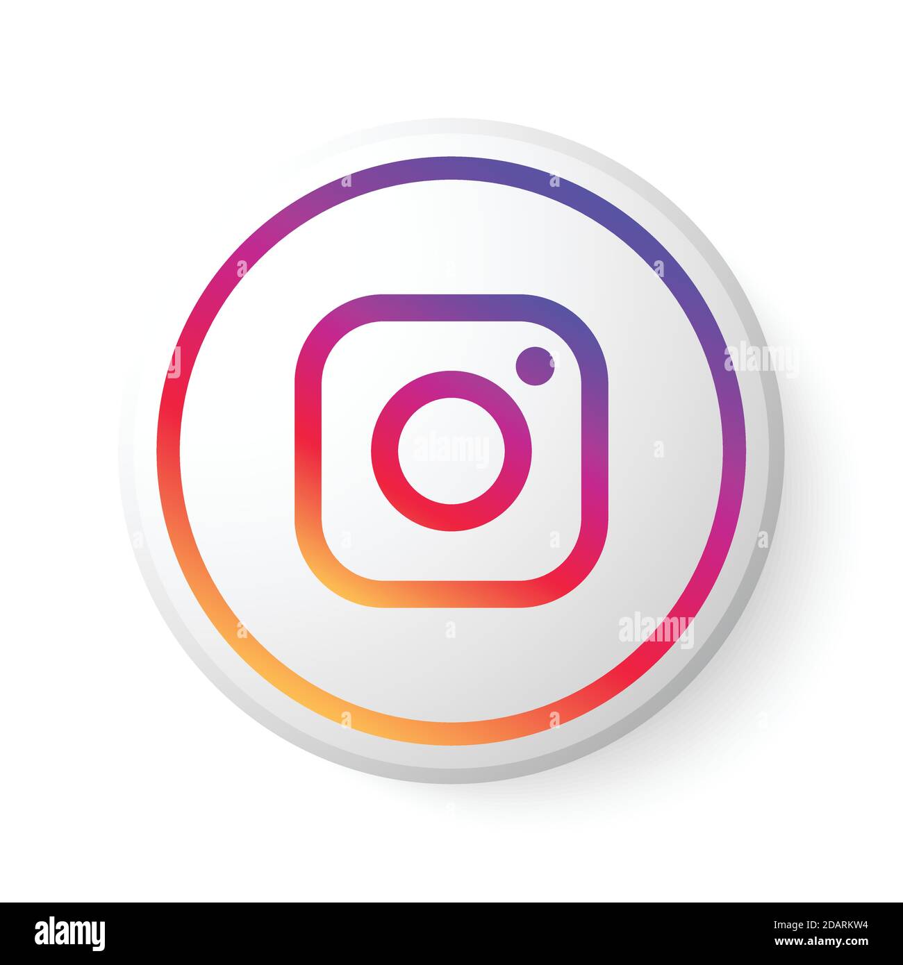 Instagram Kreis-Taste mit Multicolor-Logo. Social Media-Symbol mit ...