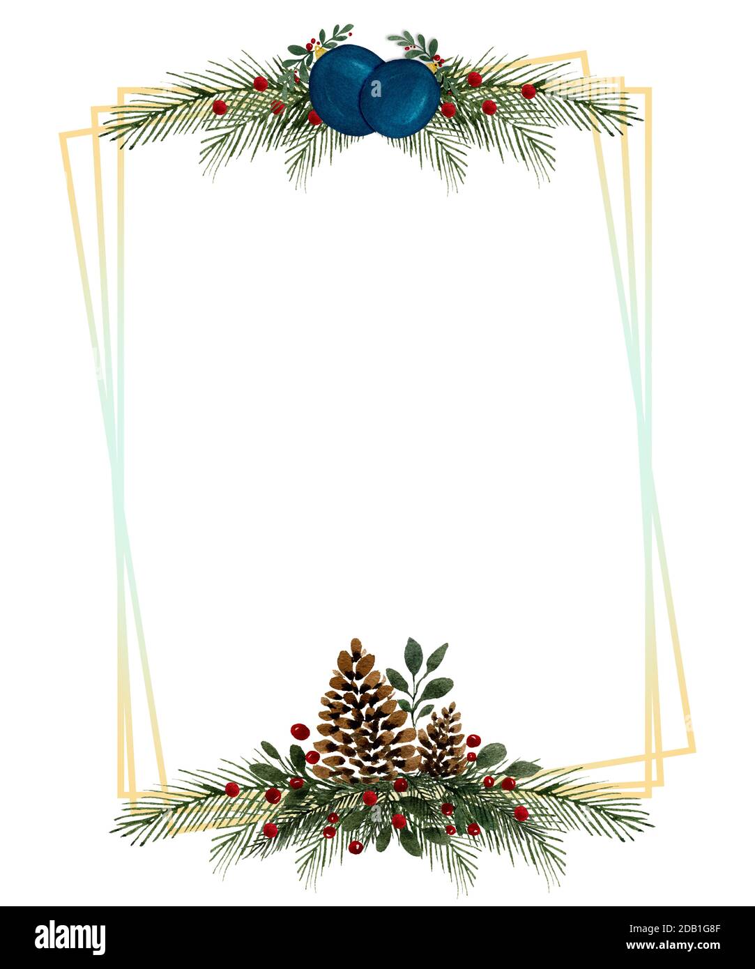 Weihnachtsrahmen Weihnachtsrahmen Mit Vielen Dekorativen Ornamenten