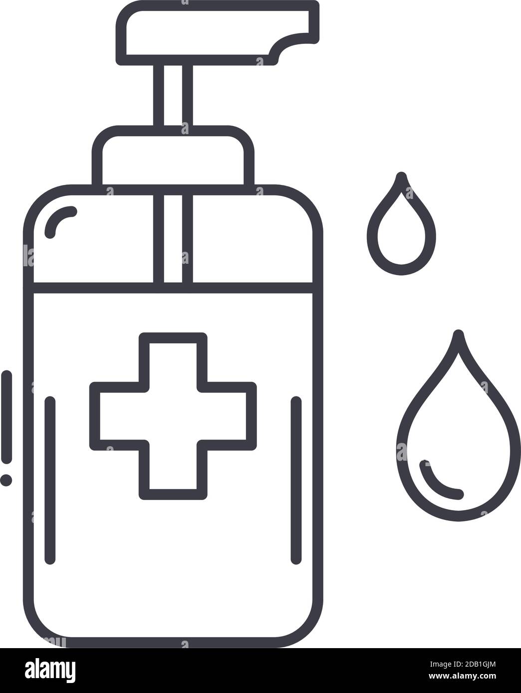 Cleanser Symbol, lineare isolierte Illustration, dünne Linie Vektor ...