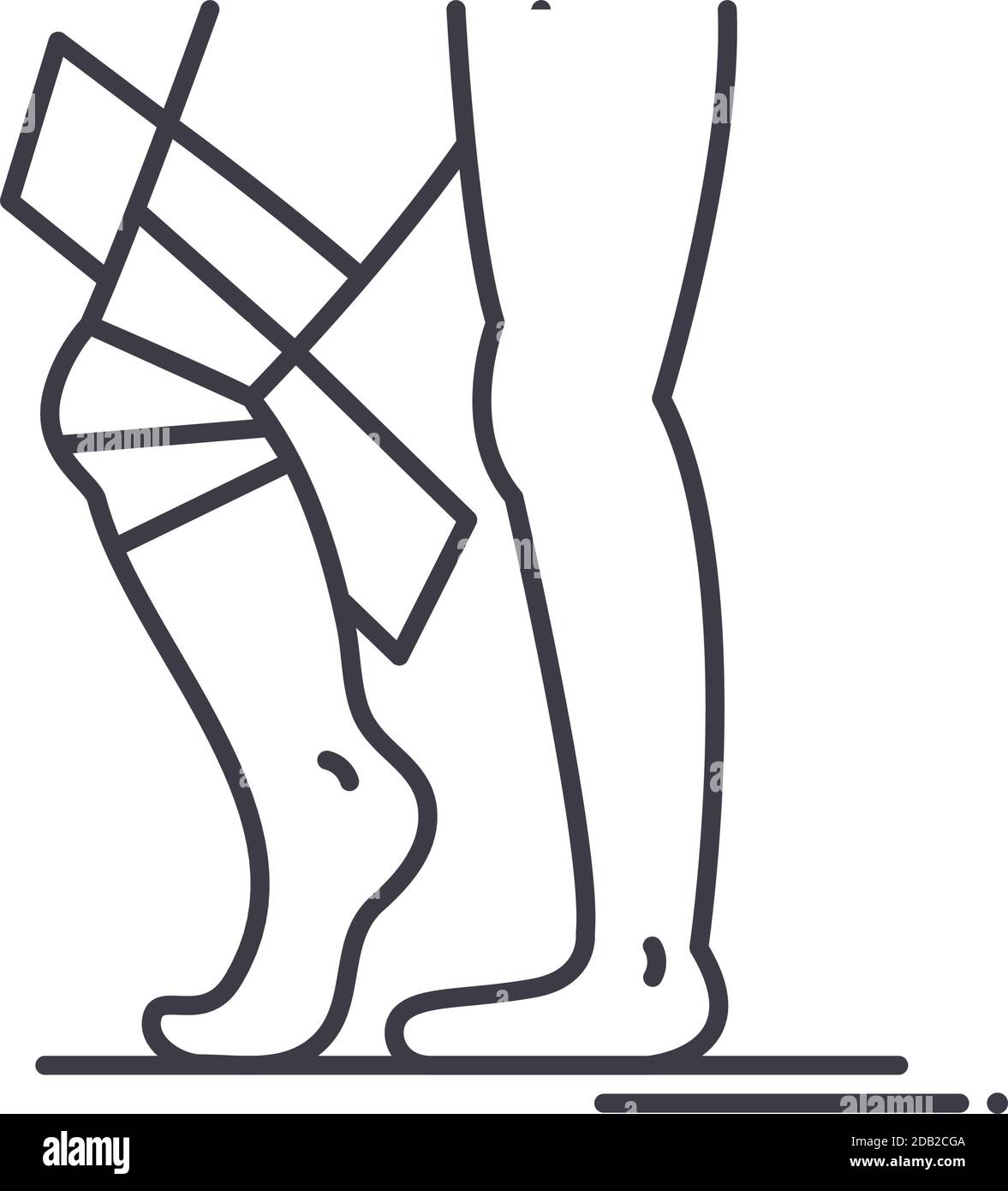 Clay wrap Spa Behandlung Symbol, lineare isolierte Illustration, dünne ...