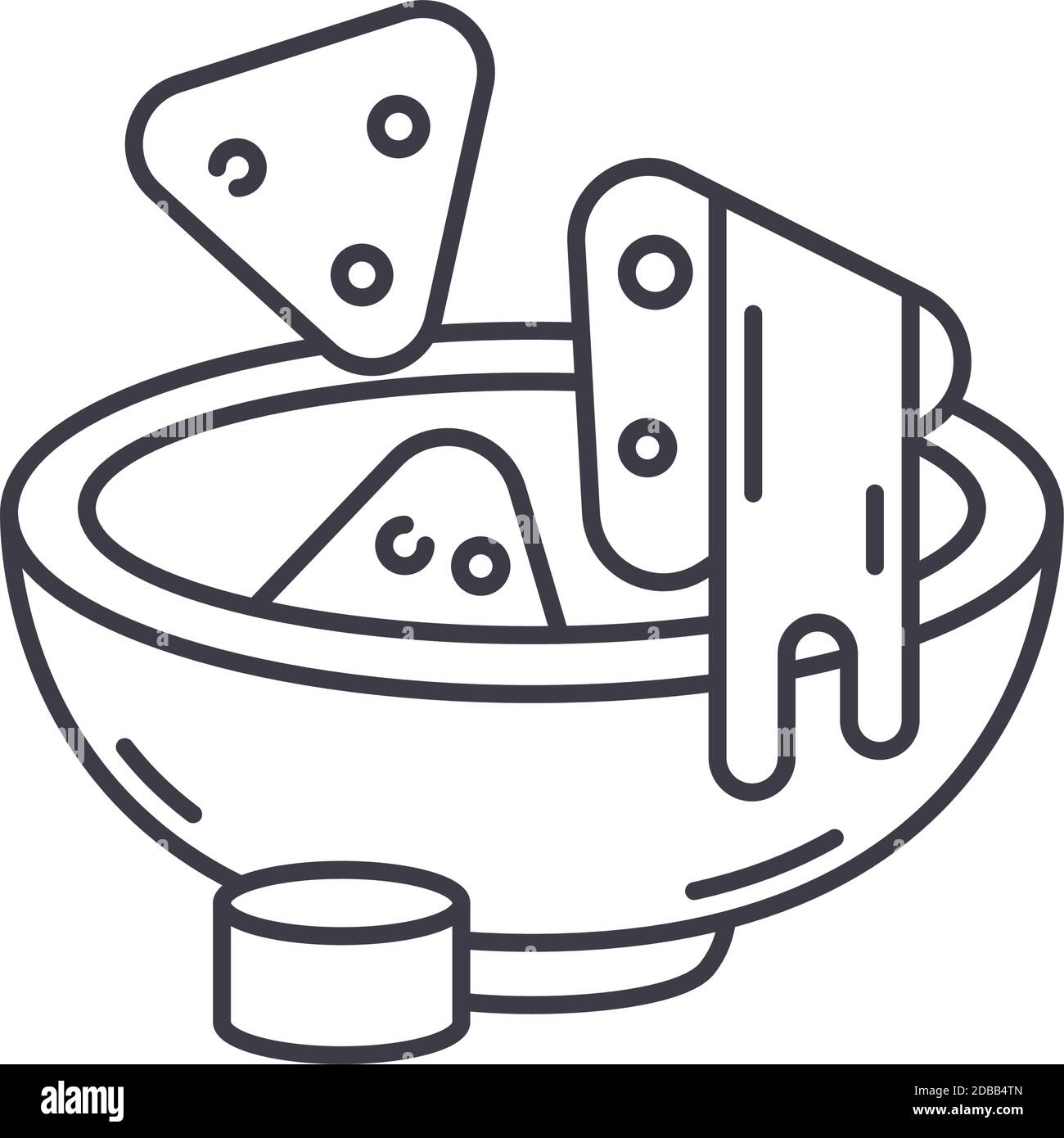 Snack-Bar-Symbol, lineare isolierte Illustration, dünne Linie Vektor ...