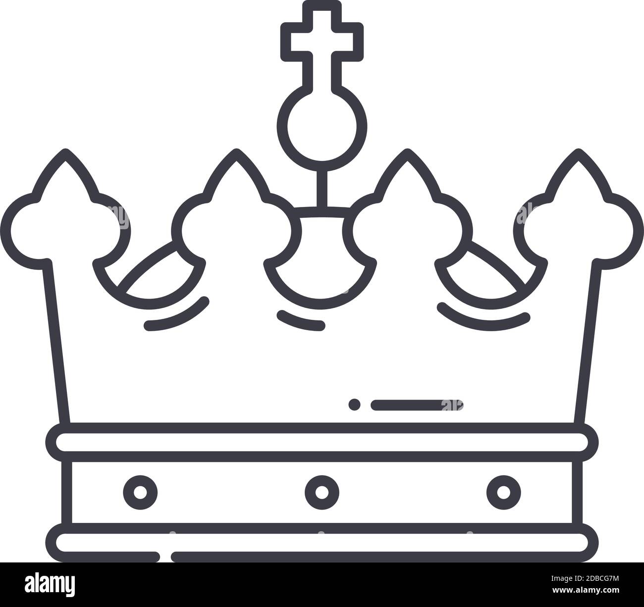 König Krone Symbol, lineare isolierte Illustration, dünne Linie Vektor ...