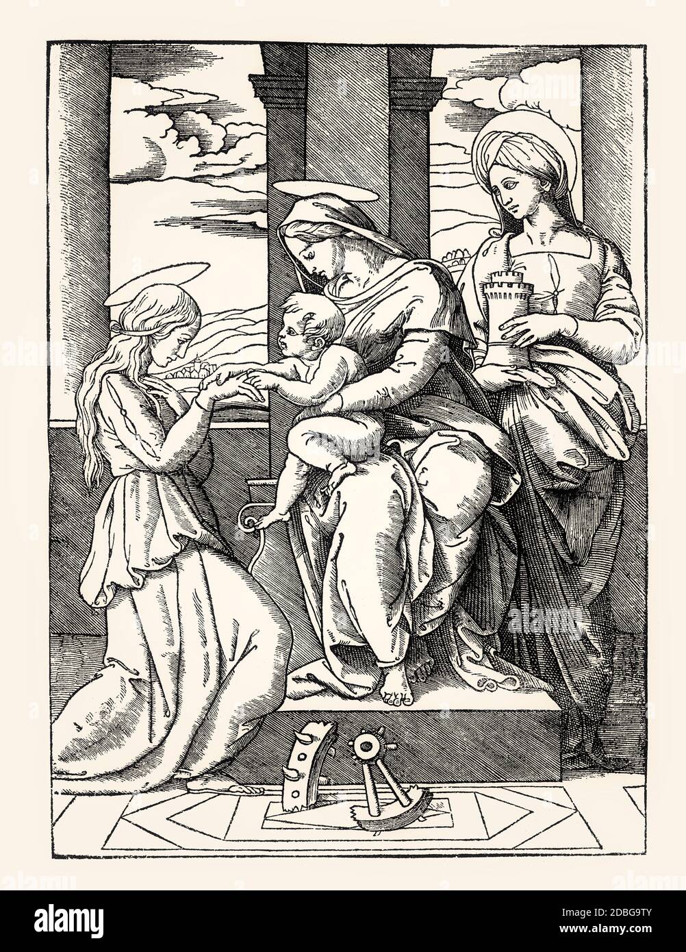 Mystische Hochzeit Der Heiligen Catherine Von Alexandria Stockfotos und -bilder Kaufen - Alamy