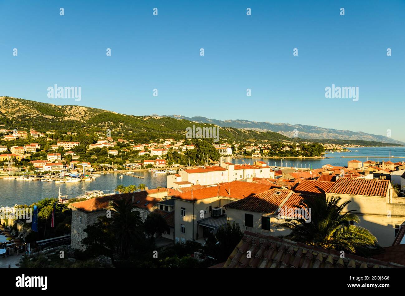 Insel Rab, Primorje-Gorski Kotar/Kroatien - 28. 08. 2014: Panorama auf ...
