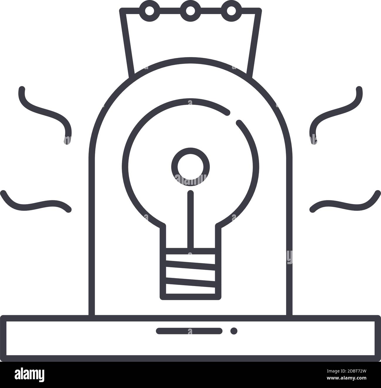 Startup Inkubator Symbol, lineare isolierte Illustration, dünne Linie ...